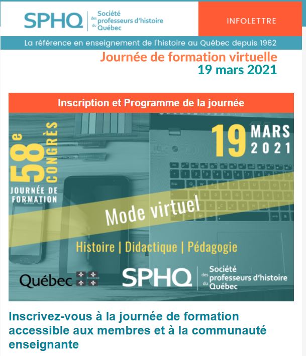 INVITATION À PARTICIPER AU 58E CONGRÈS DE LA SPHQ (JOURNÉE DE FORMATION ...